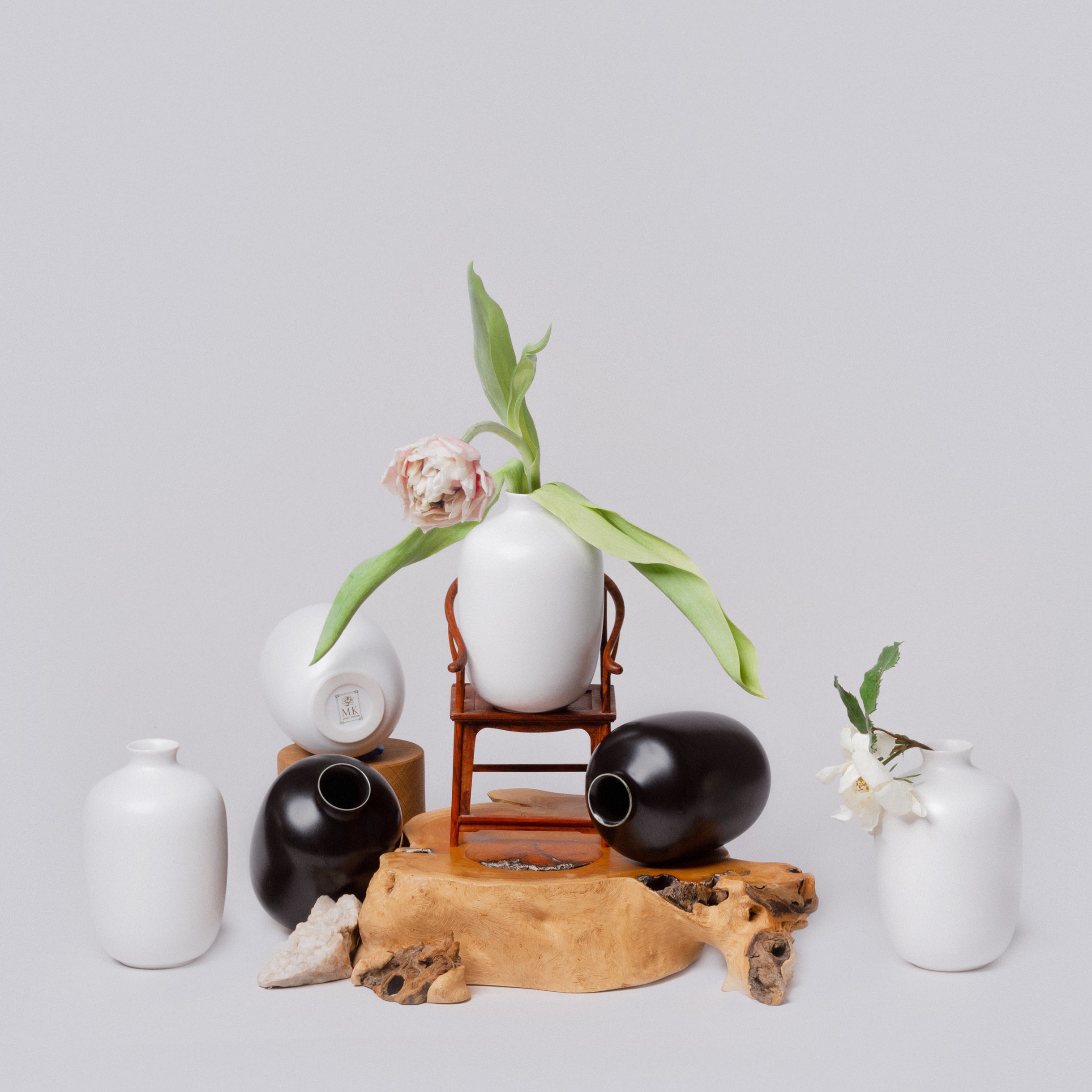 Semi-Matte Porcelain Mini Plum Vase – Powered by People